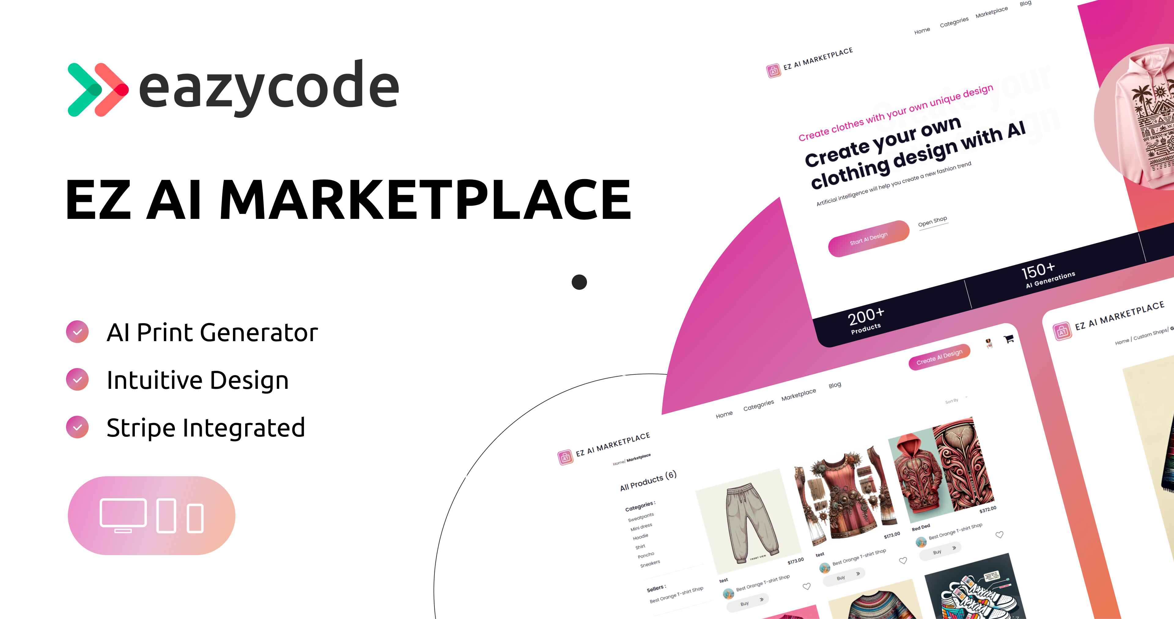 Ez AI Marketplace template - NoCode Bubble.io Template by EazyCode - NoCode Agency